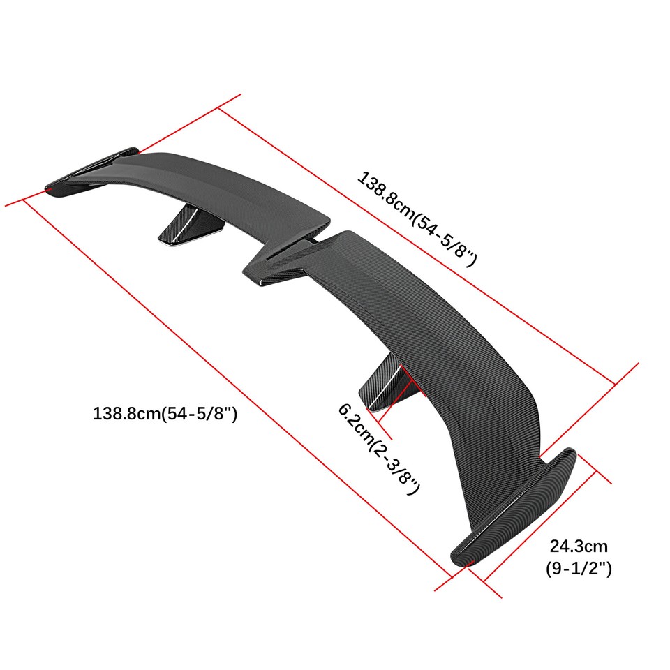 55" For Chevy Camaro SS Carbon Fiber Look Rear Trunk Spoiler Wing PRO ...