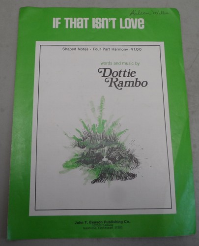 Vintage Sheet Music If That Isn't Love with Words and Music by Dottie ...