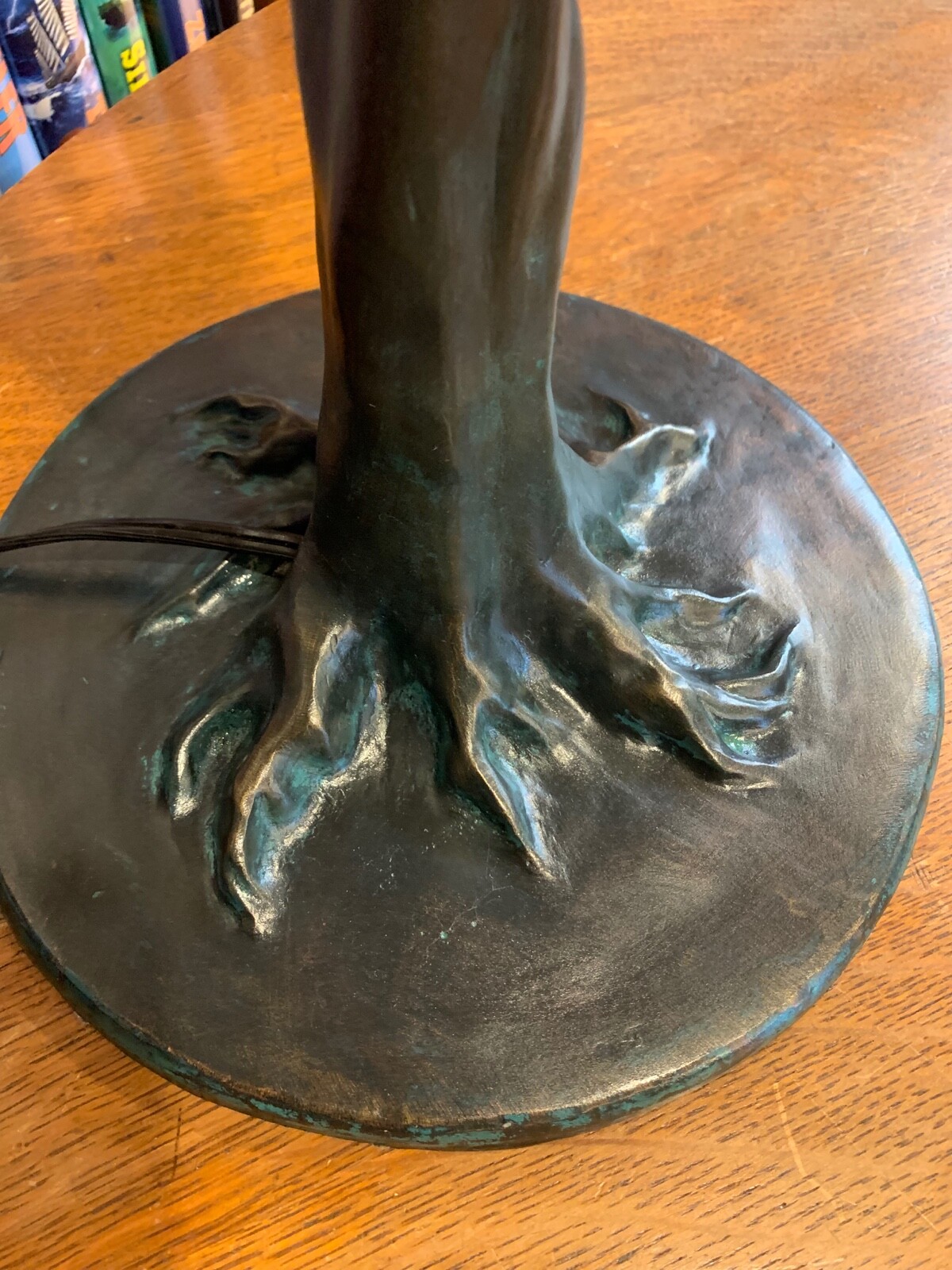 Antique Tiffany Studios Reproduction Bronze Tree Trunk Lamp Base | eBay