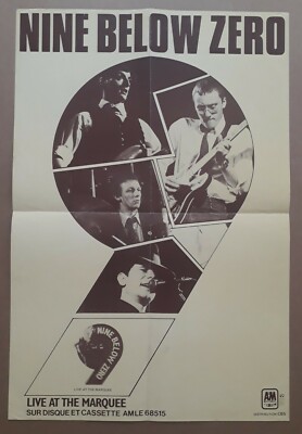 Nine Below Zero - Live At The Marquee - original french promo poster - 1980 | eBay