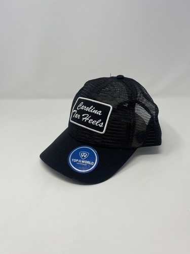 North Carolina Tar Heels Snapback Hat Top of the World Black Mesh Patch Cap NWT | eBay