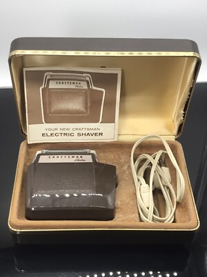 Vintage Sears Craftsman Electric Razor Shaver Tested In Original Case ...