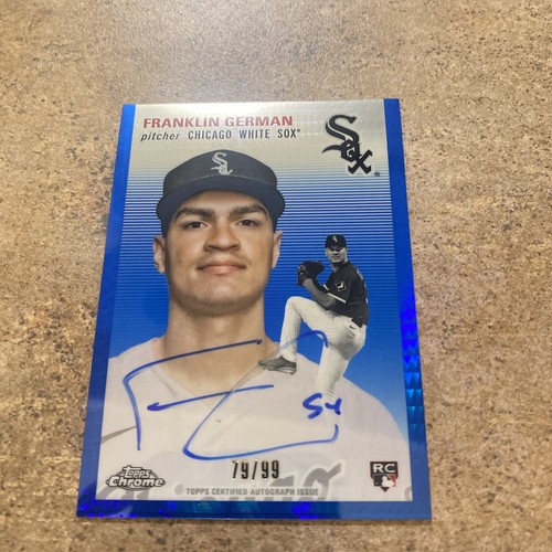 2023 Topps Chrome Platinum Franklin German BLUE Refractor On-Card Auto ...