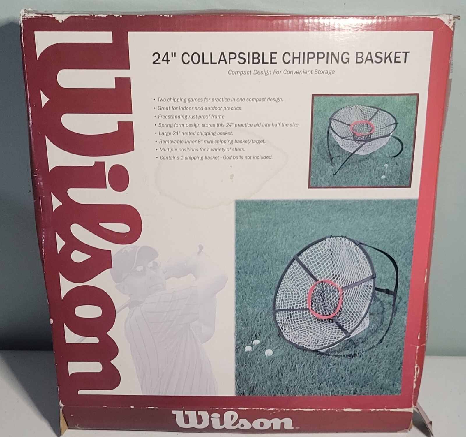 WILSON 24" COLLAPSIBLE GOLF PITCHING BASKET, Open Box, Mod W482, FAST ...