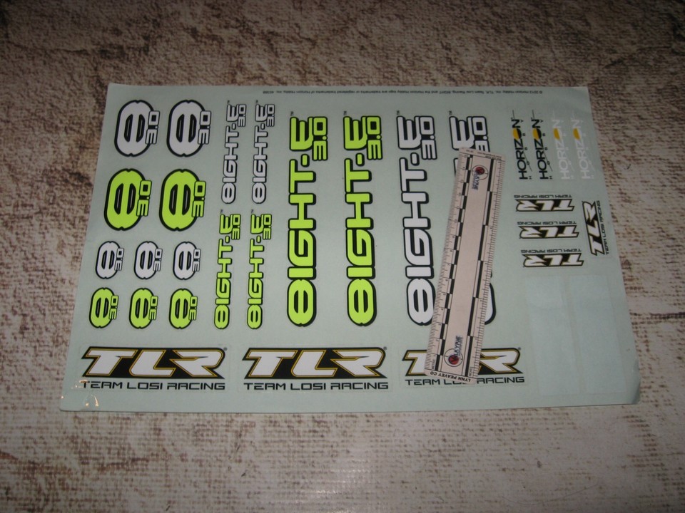 Vintage RC Sticker Sheet Losi TLR Eight 3.0 Partial (1) Used | eBay