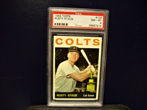 1964 TOPPS BASEBALL#109 RUSTY STAUB COLTS PSA-8 NMMT SET BREAK | eBay