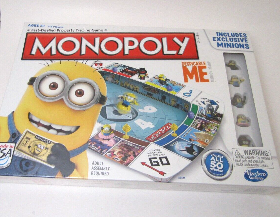 Despicable Me Minion Made Monopoly Board Game with Exclusive Figures ...