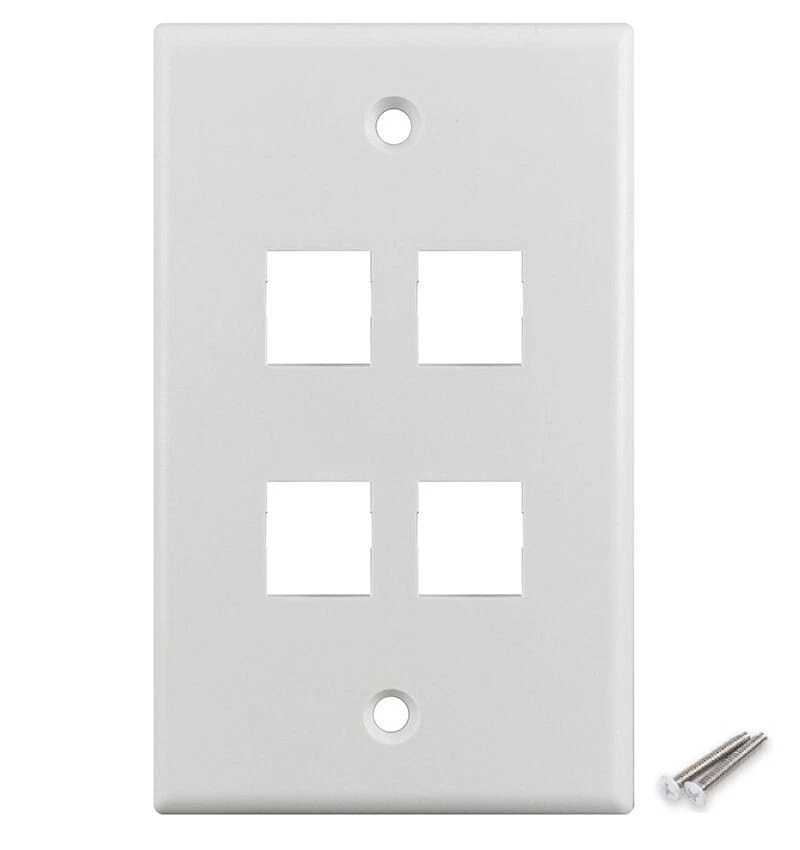 4 Port Wall Plate