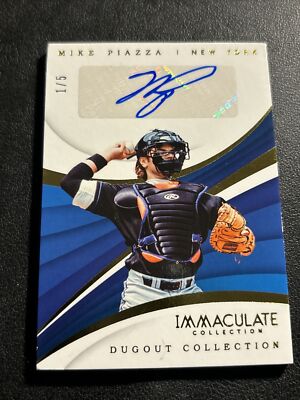 2018 Panini Immaculate Collection-Mike Piazza Auto 1/5 Mets | eBay