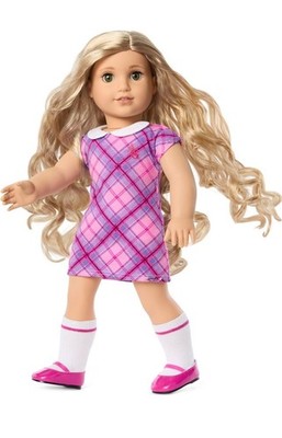 AMERICAN GIRL DOLL Truly Me No. 125 Long Curly Blonde Hair, Hazel Eyes ...