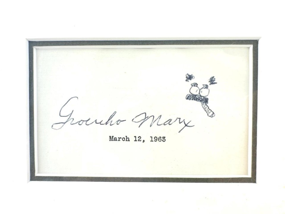 Original 1963 Groucho Marx Signature w/Provenance & Authenticity | eBay