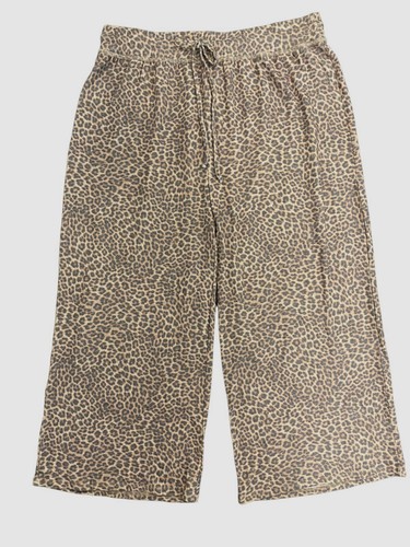 $99 Beyond Yoga Women's Brown Leopard Print Cropped Sweatpants Plus ...