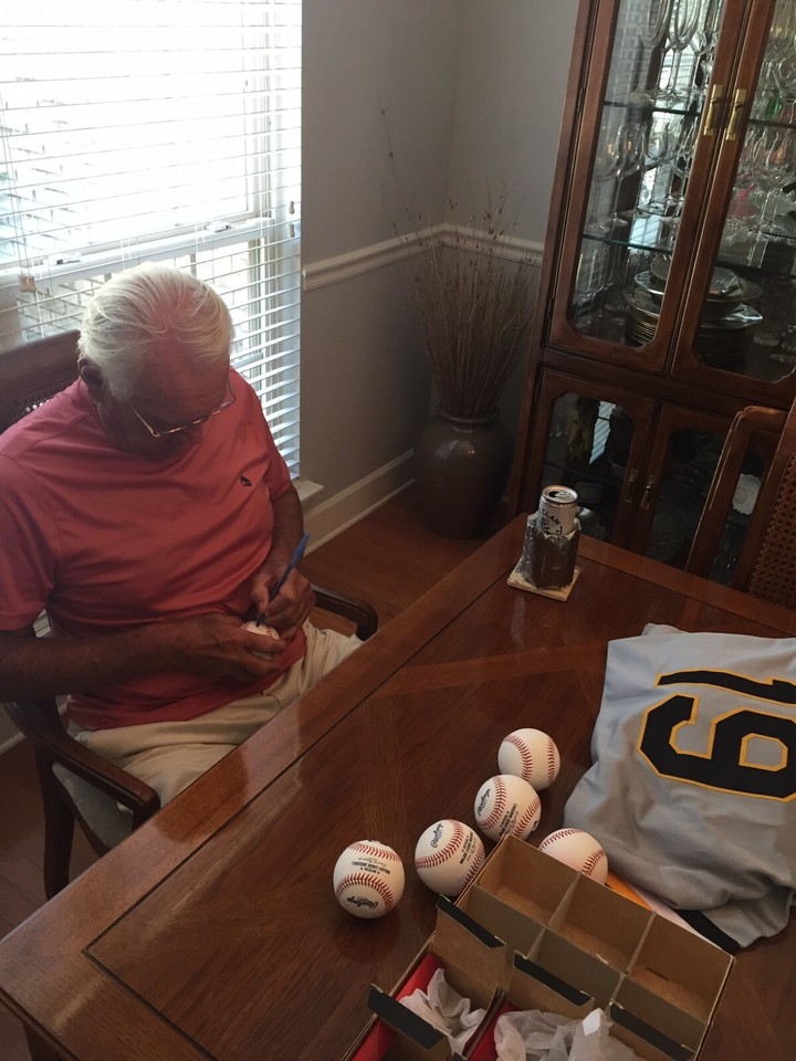 Pirates Jim Rooker signed Official Major League Baseball 79 WSC inscrip ...