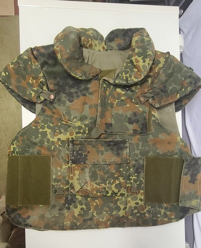 Large German Army Bundeswehr Flecktarn Frag Flak Vest Jacket 1994 | eBay