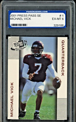 2001 Press Pass SE #1 Michael Vick Falcons RC Rookie PGS 6 and bonus ...