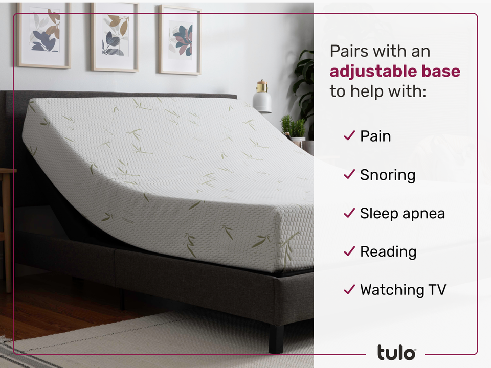 tulo 6" Firm Comfort Memory Foam Bamboo Pressure Relief Mattress in a ...