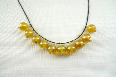 10 Translucent Gold Glass Beads DANGLES DROPS 10mm Gold Tone Accents | eBay
