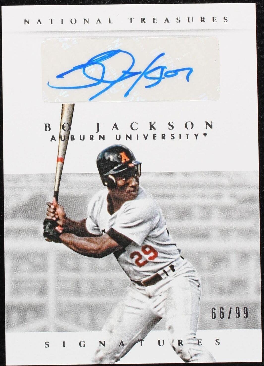 2015 Panini National Treasures College - Signatures Bo Jackson #9 /99 ...