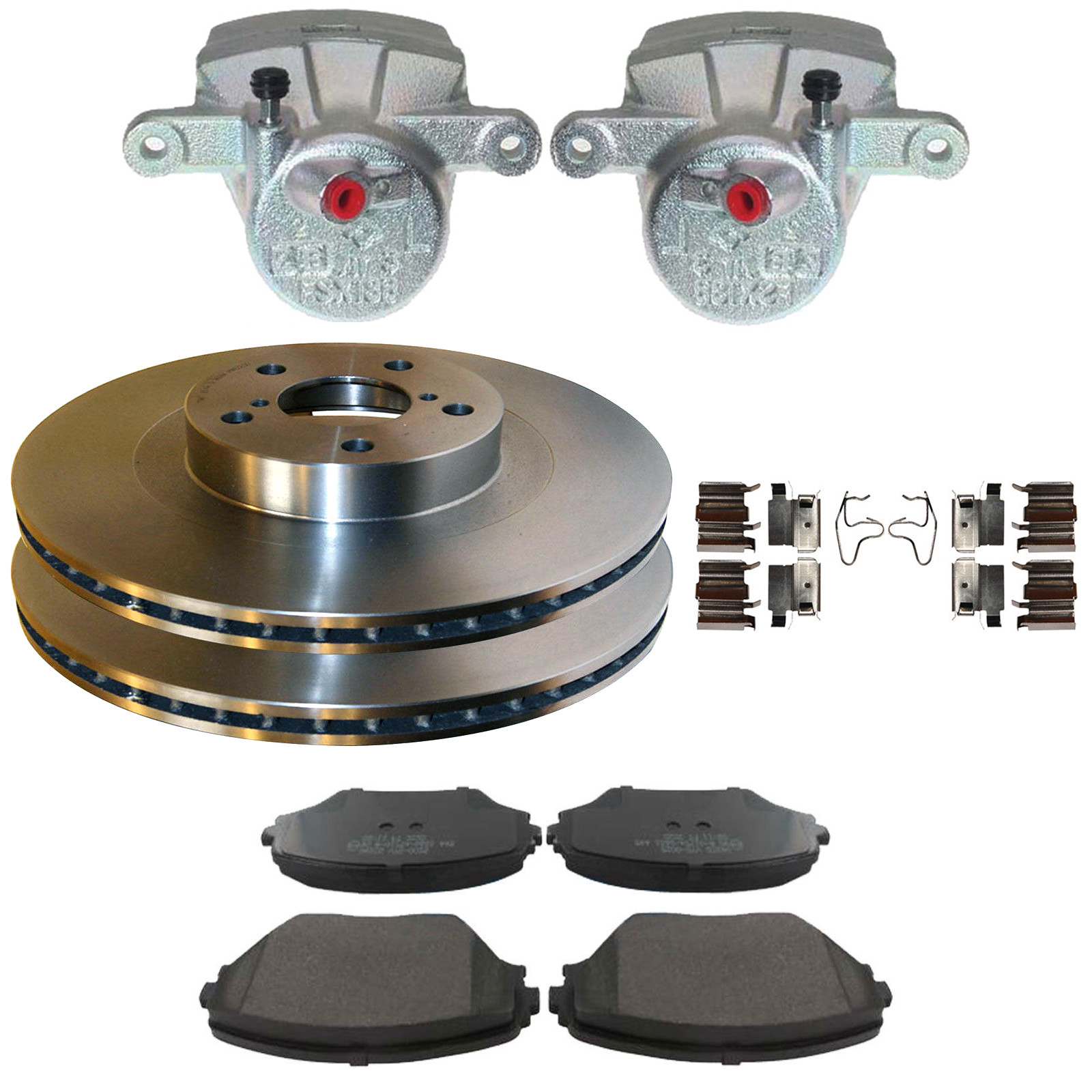 2X FRONT CALIPERS BRAKE DISCS & PADS FITS: TOYOTA RAV-4 RAV4 MK2 00-06 ...