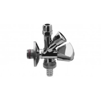 WAS Kombi Eckventil Ventil 3/8" m. Adapter 1/2 mit anschluß Spül ...