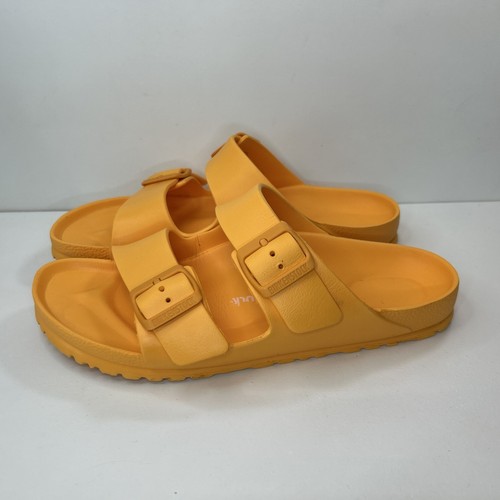 Birkenstock Rubber Sandals Orange 2 Buckle Womens Size 40 US 9 Beach ...
