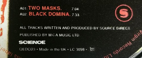 Source Direct Two Masks/Black Domina Cd | eBay