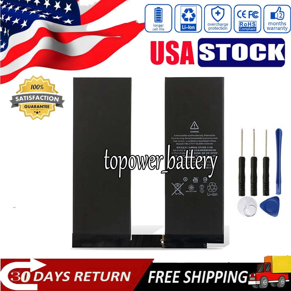 Battery A1798 for Apple iPad Pro 10.5” A1701 MPF02LL/A MPGJ2LL/A ...