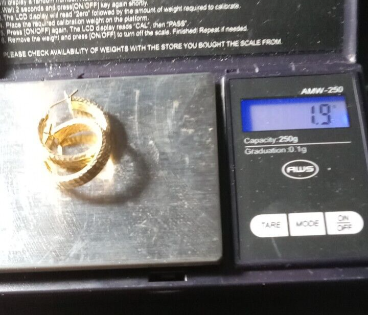 14K Solid Yellow Gold Hoops Hammered Look 23 mm Round Snap Back | eBay