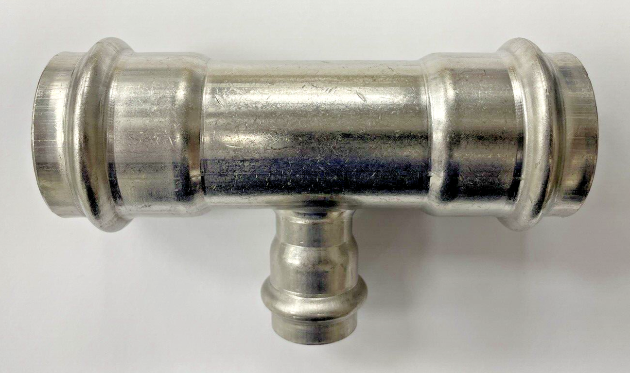 ProPress 85702 1-1/2" x 1-1/2" x 3/4" Stainless Reducing Tee w/ FKM ...