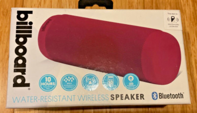 Billboard Water-Resistant Bluetooth Wireless Speaker (Red) | eBay