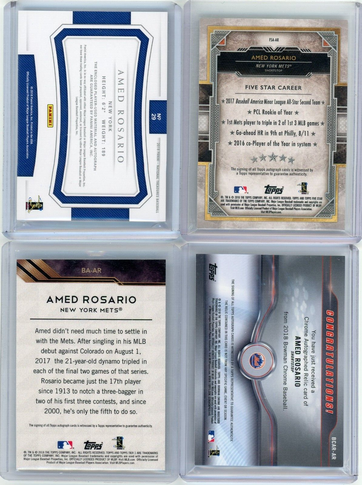 2018 AMED ROSARIO (4) Card Rookie Lot - Auto,Patch,Numbered | eBay