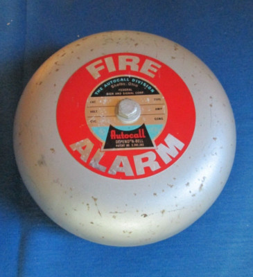 Vintage Fire Alarm Autocall 8" Bell AC Type 009 4708 2.5A 8 Gong | eBay