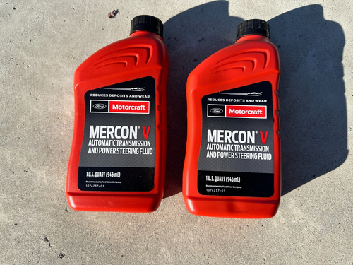 2 (1) Quart bottles MOTORCRAFT MERCON V ATF Automatic Transmission ...