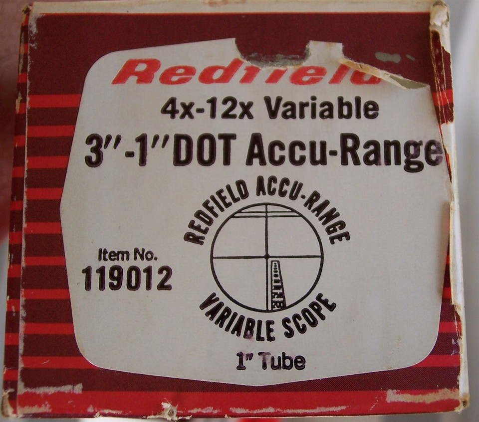 Redfield 4-12x40mm A.O. Accu-Range Rifle Scope ~USA~ DOT Range Finding ...