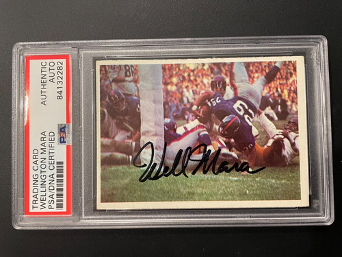 Wellington Mara signed 1966 Philadelphia Card Redskins vs Giants PSA ...