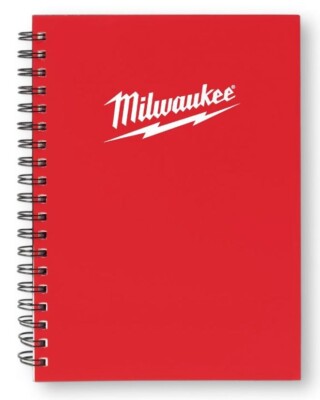 Milwaukee Power Tools Red Spiral Notebook w/ Lined Paper 8" x 10" M12 ...