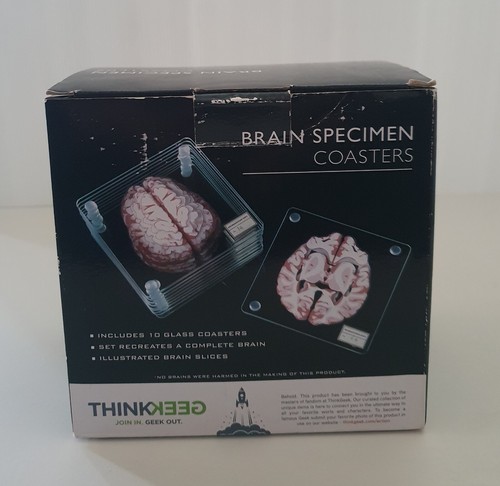 Anatomic Brain Specimen Coasters Set of 10 pieces with Original Box. | eBay