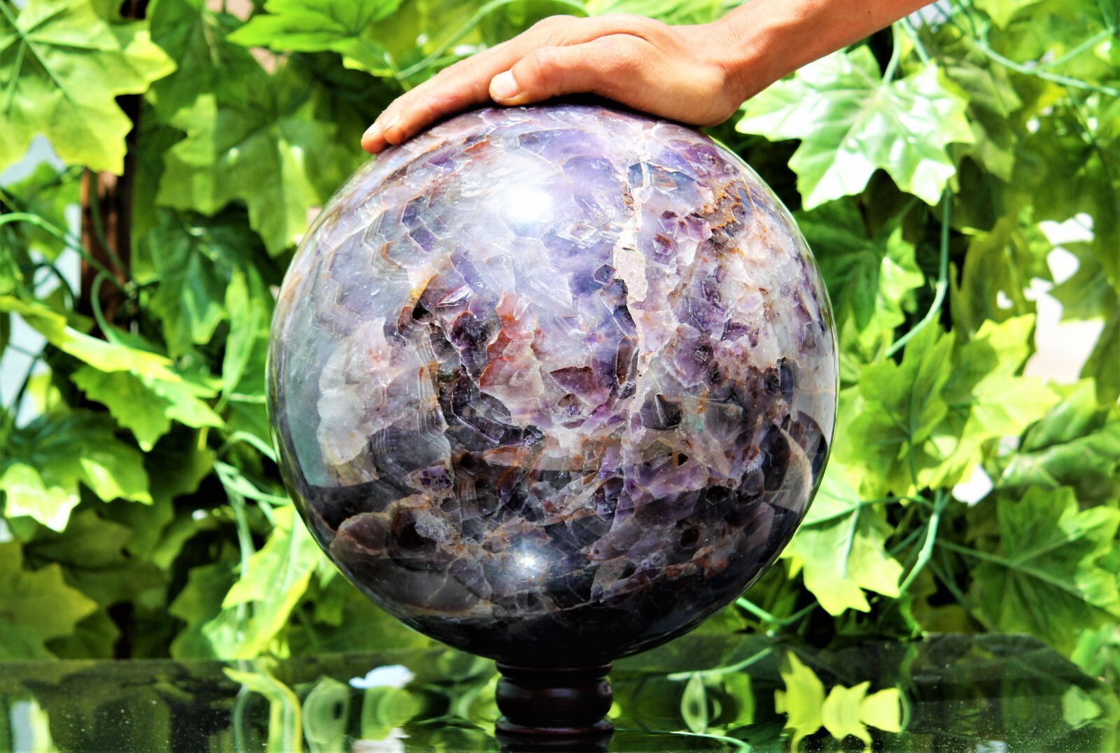 11"/59 lb Huge Purple Amethyst Crystal Healing Chakras Stone Decorative ...