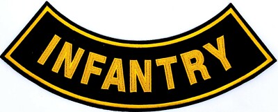 INFANTRY MILITARY VETERAN MOTORCYCLE VEST 11" ROCKER PATCH CL-48 | eBay