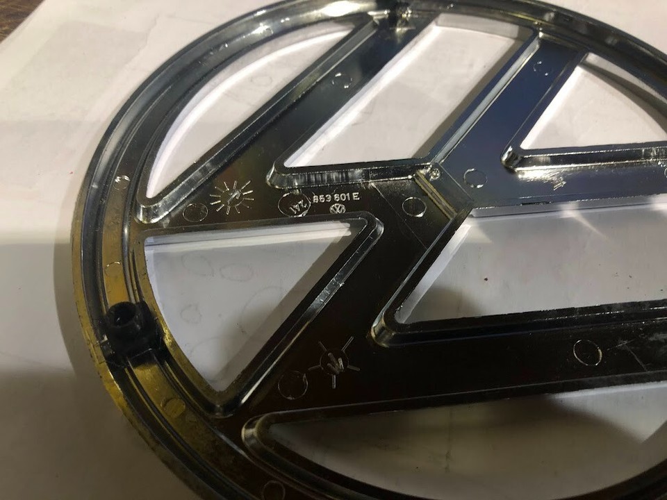 NOS Genuine Volkswagen Vw Emblem Front VW BUS VANAGON Type 241 853 601 ...