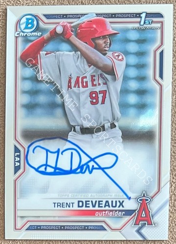 Trent Deveaux 2021 Bowman Chrome Autograph #CPA-TD Rookie Los Angeles ...