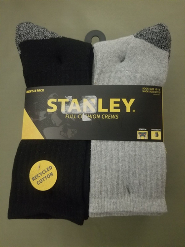 New Stanley Mens 8 Pack Full Cushion Crew Socks. | eBay