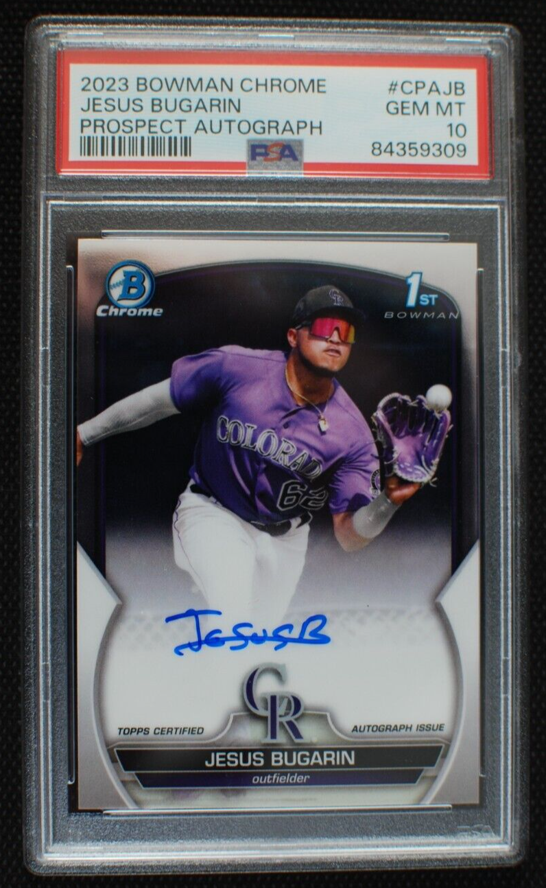 🌟 JESUS BUGARIN - 2023 Bowman Chrome 1st Prospect Rookie AUTO #CPA-JB ...