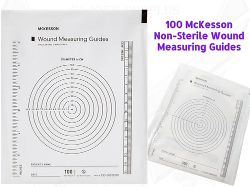 100 Brand New Sealed McKesson Non-Sterile Wound Measuring Guides 7M | eBay