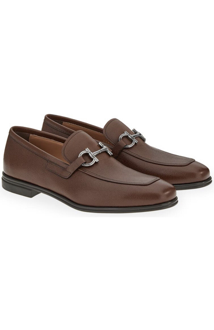 New Authentic Salvatore Ferragamo Men Brown Dress Leather New Authentic Salvatore Ferragamo Men Brown Dress Leather