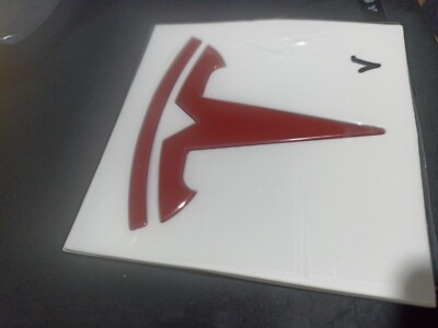 Tesla badge Model 3 Y S Badges Replacement Red Glossy front Bonnet | eBay