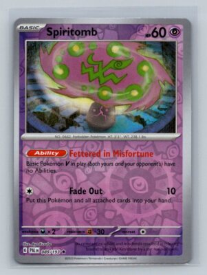 Spiritomb SV02: Paldea Evolved 089/193 Near Mint NM Reverse Holo | eBay