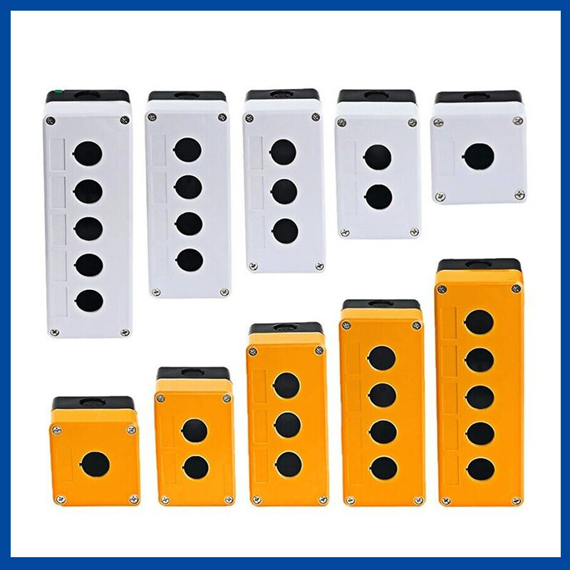 1-6 Hole Switch Box for 22mm 7/8" PushButton Plastic Enclosure Power ...