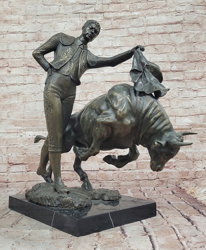 Toro and Matador Bronze Sculpture Statue Spanish Bullfight Collectible ...