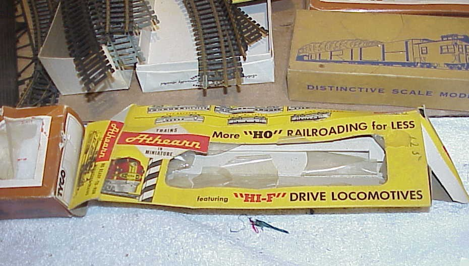 Lot of Vintage HO Train parts track engines empty boxes Tyco MasterPak ...